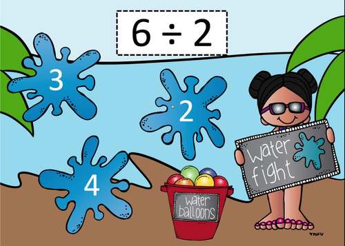 Summer Division Facts for Google Slides by 3rd Grade Engaged | TpT