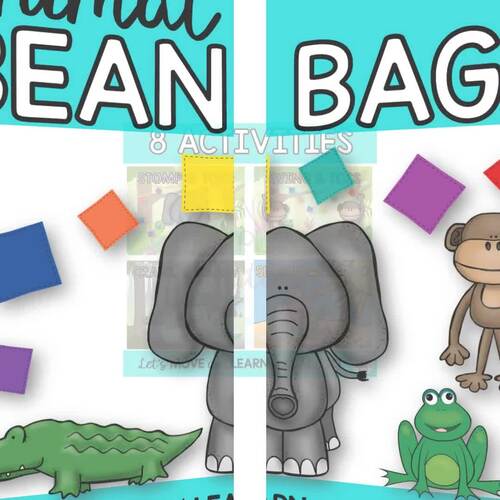 Bean Bag Games Activities Animal Theme: Music, PE, Preschool and ...