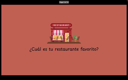 En el restaurante: Spanish A1 Restaurant Lesson Presentation | TPT