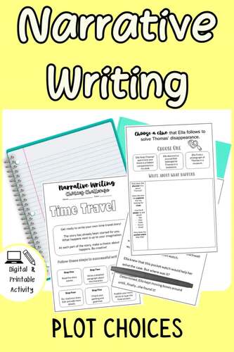 Time Travel Narrative Finish the Story Writing Prompts & Template ...