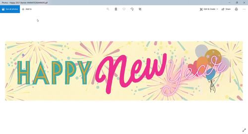Happy New Year ANIMATED Virtual BANNER | NEON| VIRTUAL BANNER | GOOGLE ...