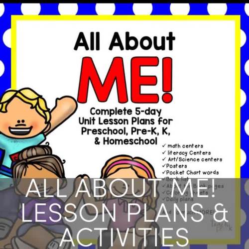 About Me Theme Activities for Preschool & Pre-K - Lesson Plans by Teach ...