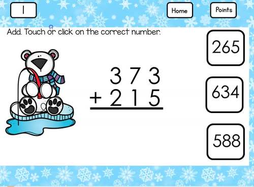 Addition of Two Three-Digit Numbers No Regrouping for Google Classroom™