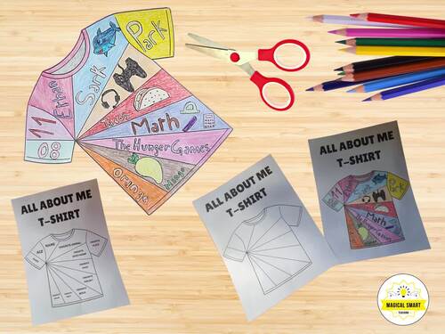 All About Me Tshirt Back to School Art Activities, Favorite list ...