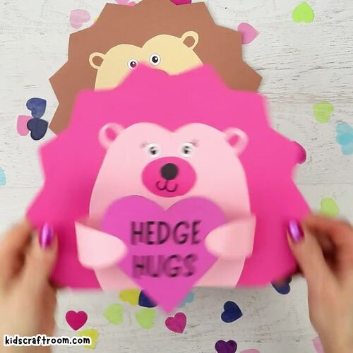 Cute Hedgehog Craft - Valentine Craft - Valentine's Day Activity