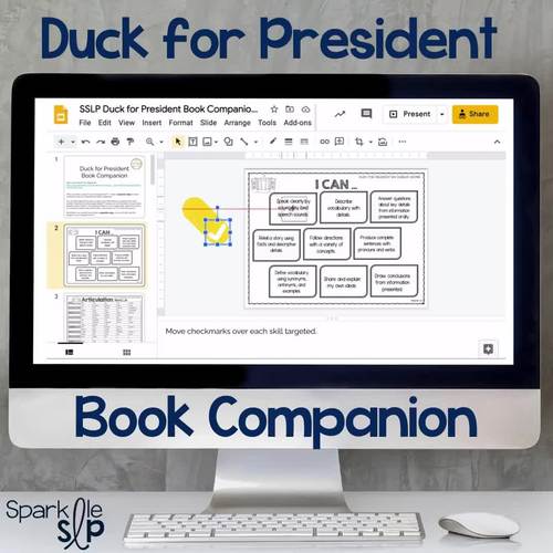 Duck for President Book Companion for Speech Therapy | Election Day ...