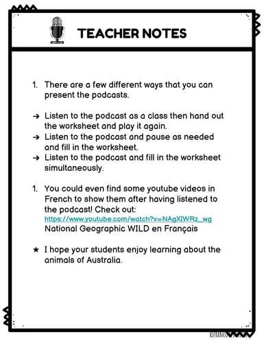 French podcast activities | Balados et activités d'écoute by Franco ...