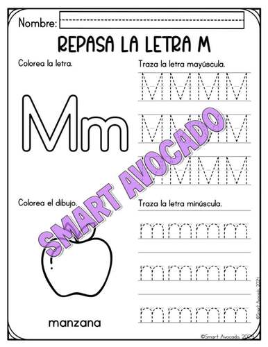 Sílabas con la letra M Actividades Para Imprimir |Spanish Syllables M ...