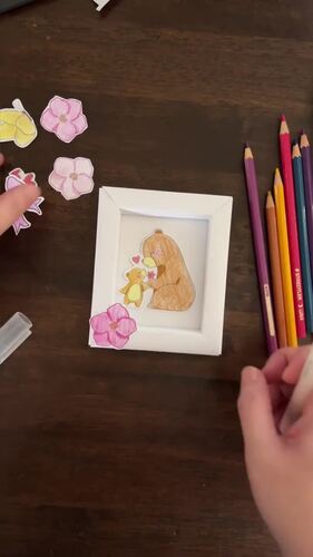 Mothers day DIY craft gift, 3D photo frame DIY Mothers day paper craft ...