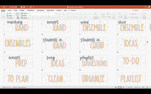 Music Teacher Google Keep™ Headers by musicpluscoffee | TPT
