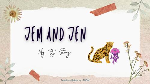 Jem and Jen (My "Jj" Story) by Teach-a-Kiddo | TPT