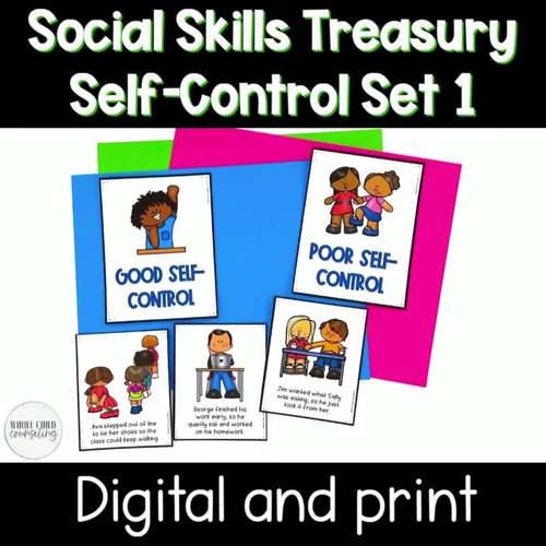 How to Show Self Control Digital and Print SEL Activity and Game BUNDLE