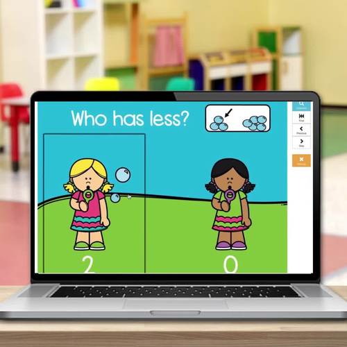 More or Less Boom Cards | Comparing Numbers and Quantities to 10