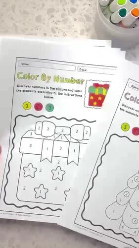 Christmas Color by Number Vol.1 – Holiday Coloring Pages for Kid