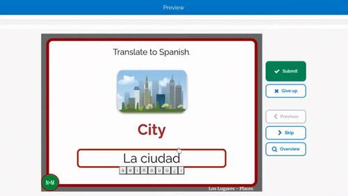 Spanish Boom Cards - Los Lugares 1 - Places by NATAM | TPT