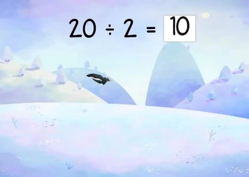 Division Fill In Math Fact BOOM 100 Cards Winter Penguin Scenes | TPT