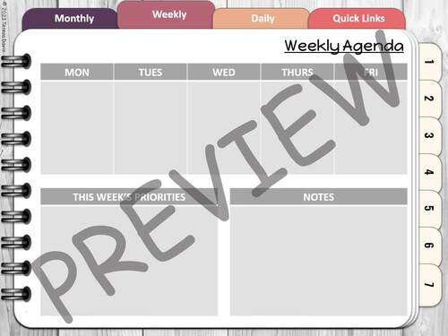 Blue Digital Notebook Teacher Planner: Rectangular Tables: Editable Seating