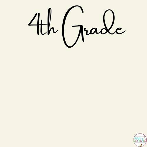 Florida BEST Math Standards I Can Statements 4th Grade by White's Workshop