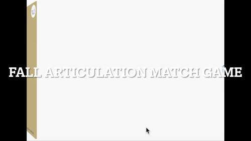 Articulation Memory Match Fall Digital Speech Therapy Games by Speechie ...