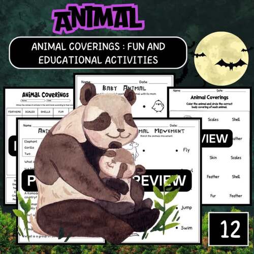 Animal Coverings Worksheets for Kindergarten: Fun and Educational ...