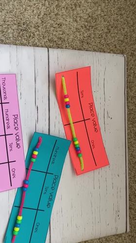 Place Value | Hands on Place Value Mat | Place Value Bead Mats | TPT