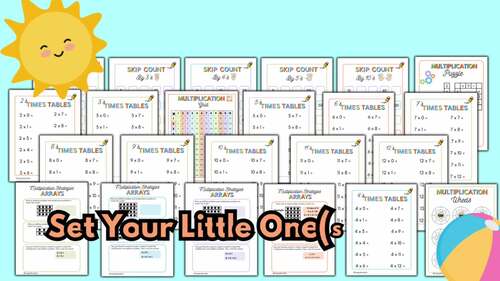 Multiplication and Skip Count Practice Worksheets for 3rd and 4th Graders