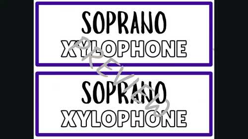 Orff Instrument Labels: Botanical Rainbow- Music Classroom Decor