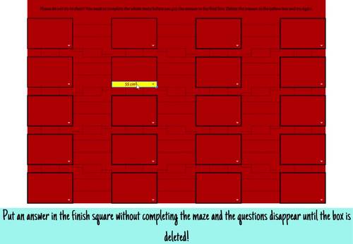 Volume of Rectangular Prisms Self-Checking Digital Maze | TpT