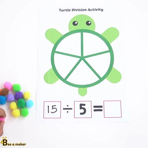 Turtle division activity by Bee a maker | TPT