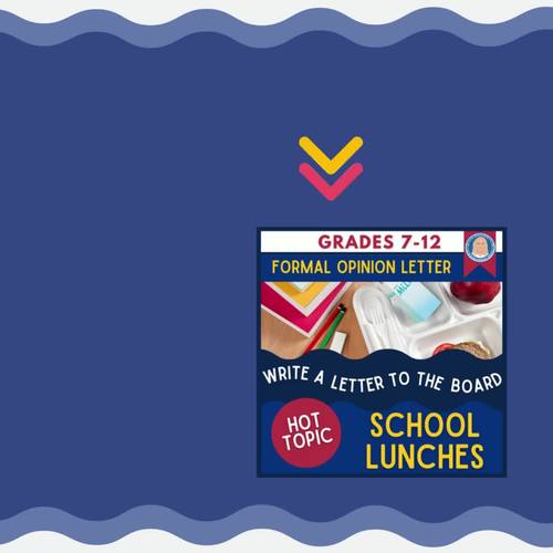 Writing Module #6 | Write a Formal Opinion Letter | School Lunch ...
