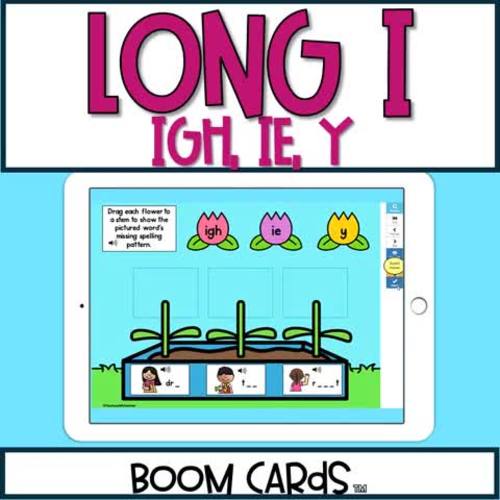 Long I IGH IE Y Digital Phonics Unit | BOOM Cards™ by The Chocolate Teacher
