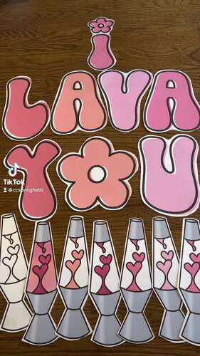 February Valentine's Day Retro Bulletin Board Kit | I Lava You | Lava ...