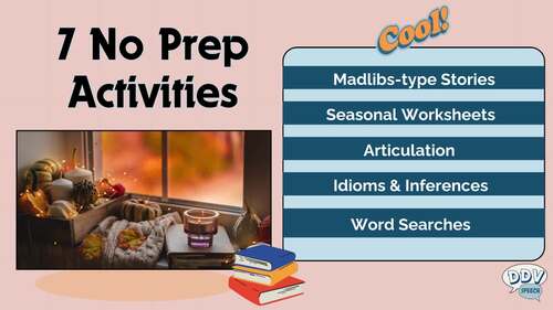 FALL Speech Language Therapy Bundle Middle School Inferences Worksheets ...