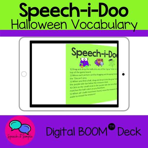 Speech-i-Doo - Halloween - Digital Cariboo - Vocabulary - Language ...