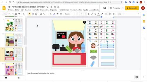 ESCRIBIR DIVIDIR PALABRAS 3 Y 2 SILABAS INTERACTIVO AUDIO SPANISH SYLLABLE