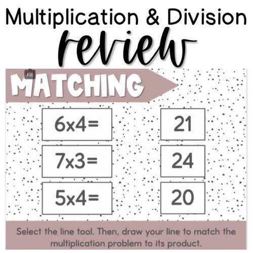 Multiplication and Division Digital Review by Grade 3 with Miss B