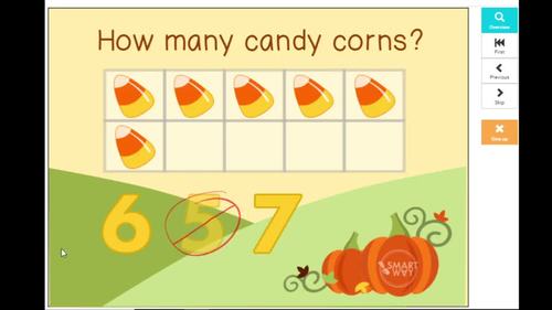 Counting 1 - 10 | Boom Cards | Fall Theme - Candy Corns by Smart Way