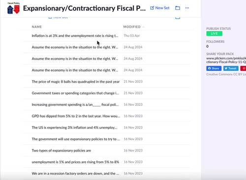Monetary & Fiscal Policy Plickers Bundle Federal Reserve, Interest ...