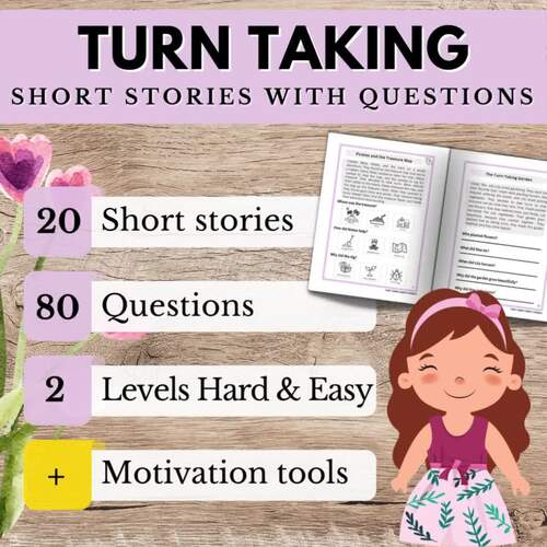 Taking Turns 20 Short Stories W/ WH Open Questions Autism Reading SEL ...