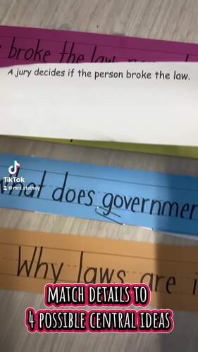 Engaging Central Idea 4 Corners Activity – Government at Work Benchmark ...
