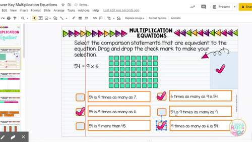 Multiplication Comparisons for Google Classroom 4.OA.1 by Loving Math