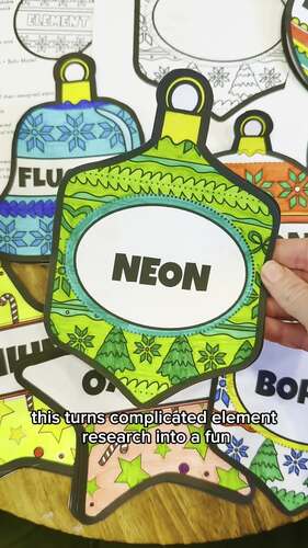 Holiday Element Periodic Table 100+ Foldables! by Spunky Science