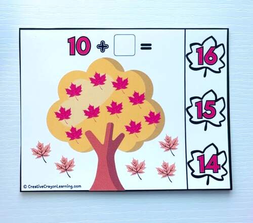 Fall Counting On Addition to 20 – Hands-On Fall Math Center for ...