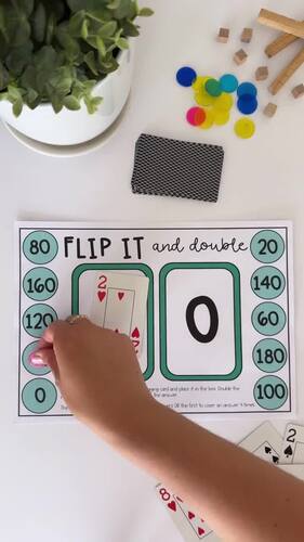 Doubles and Halves Fluency Games / Flip it Math centres | TPT