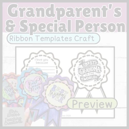 Grandparents Day Craft Ribbons | Special Person’s Day DIY Award Templates