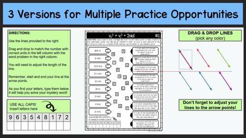 Big 4 Kinematics-PRINT+DIGITAL Bundle-vf2=vi2+2ad-Physics Activity-1D ...