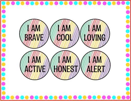 Printable Colorful Positive Students Affirmation Station, Affirmation ...