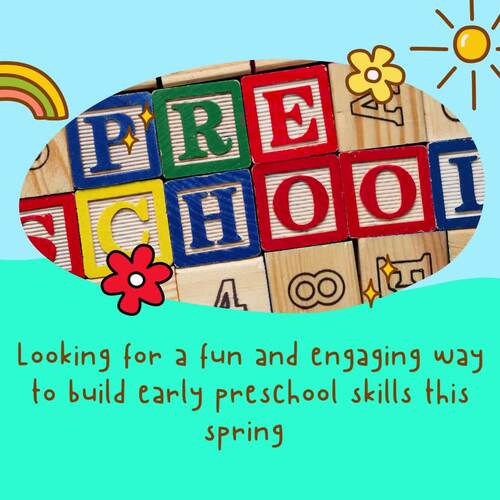 Spring preschool science litteracy math no prep worksheets bundle prek ...