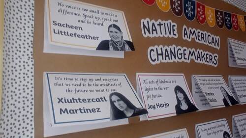 Native American Heritage Month bulletin board, Famous Native American ...
