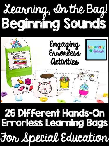 Errorless Learning Alphabet Beginning Sounds Worksheets for Special ...